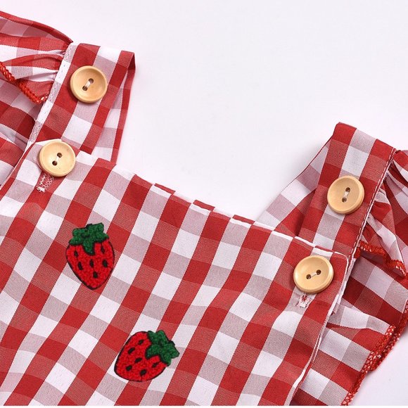 boutique | One Pieces | Strawberry Outfit Birthday Dress Romper First ...